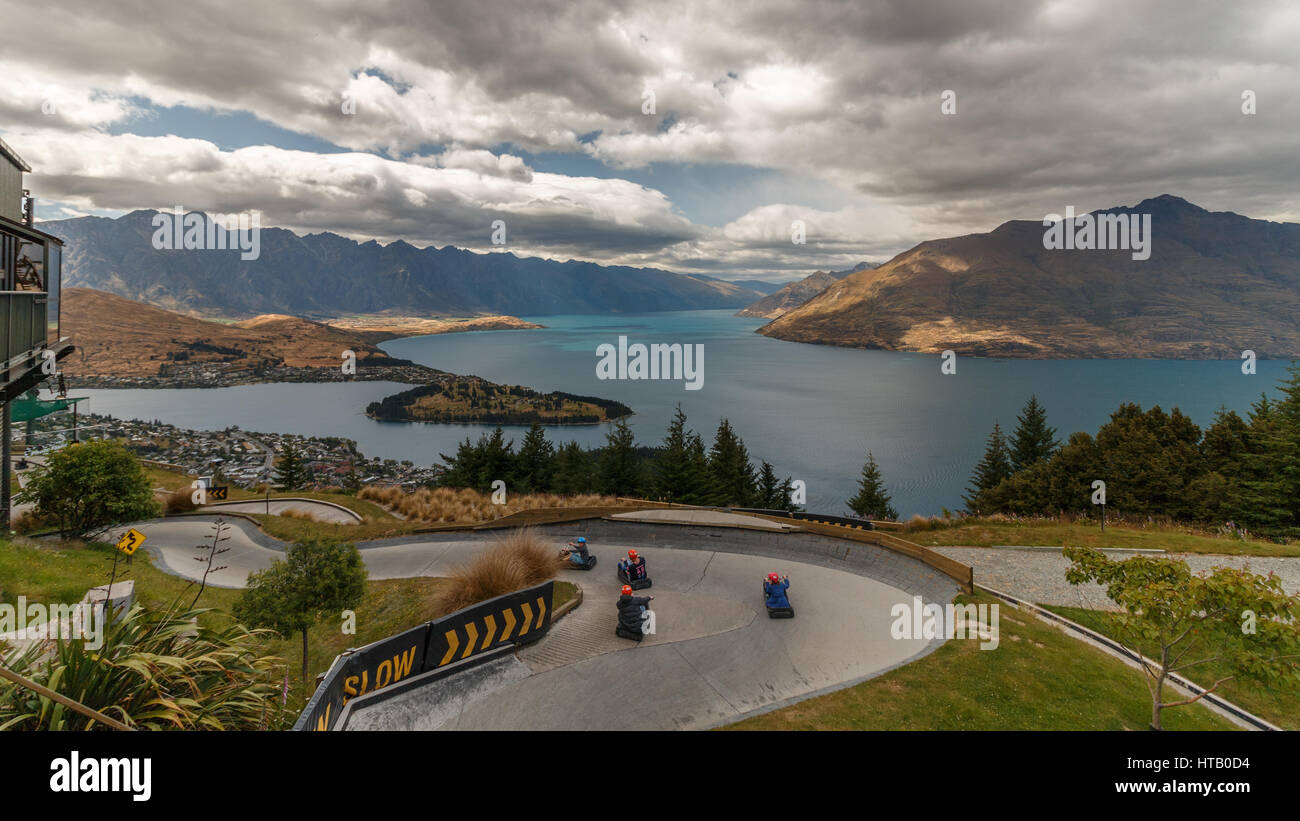 Aerial view queenstown new zealand hi-res stock photography and images ...