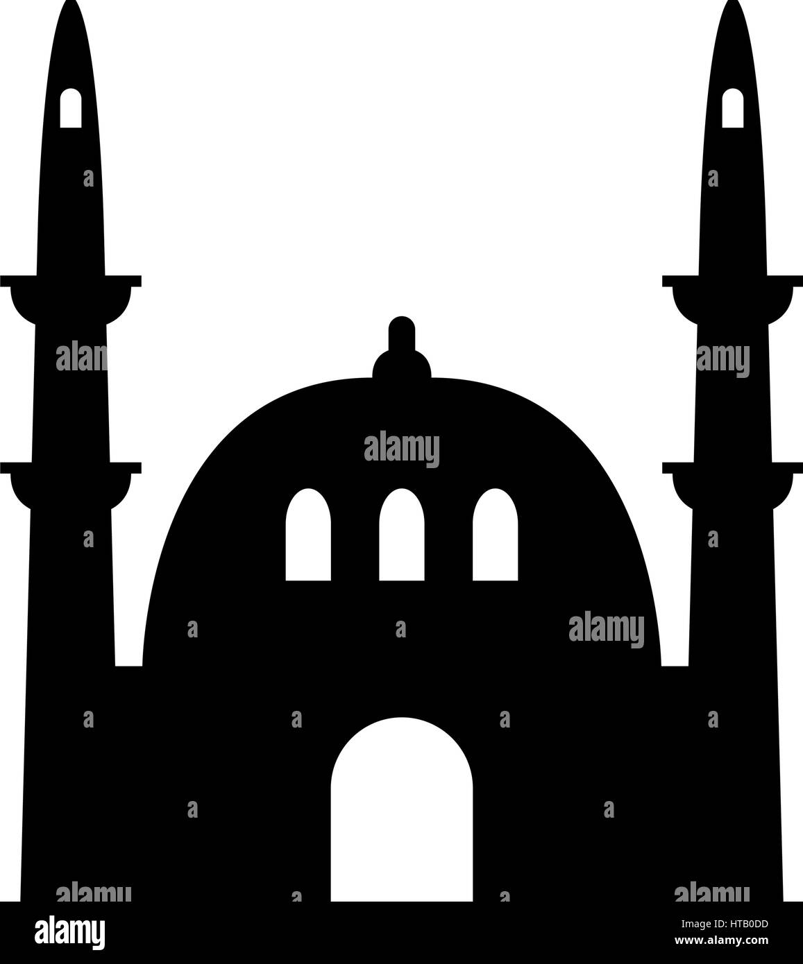 Mosque icon illustrated on a white background in vector Stock Vector ...