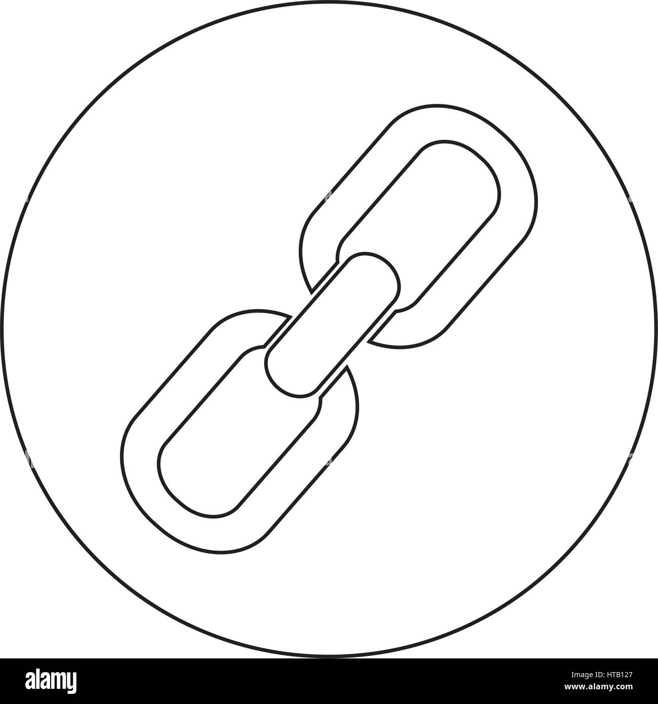 Chain link icon connection Black and White Stock Photos & Images - Alamy
