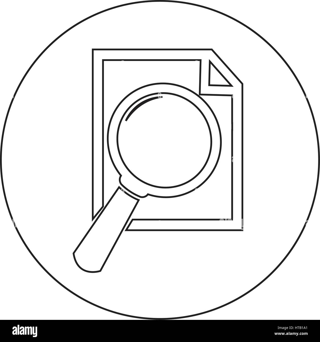 Document Magnifying Glass Icon illustration design Stock Vector Image ...