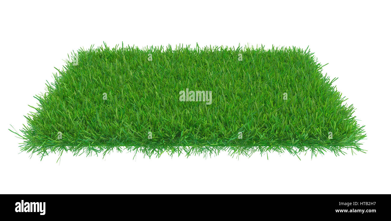 green grass field background. 3d rendering nature Stock Photo - Alamy