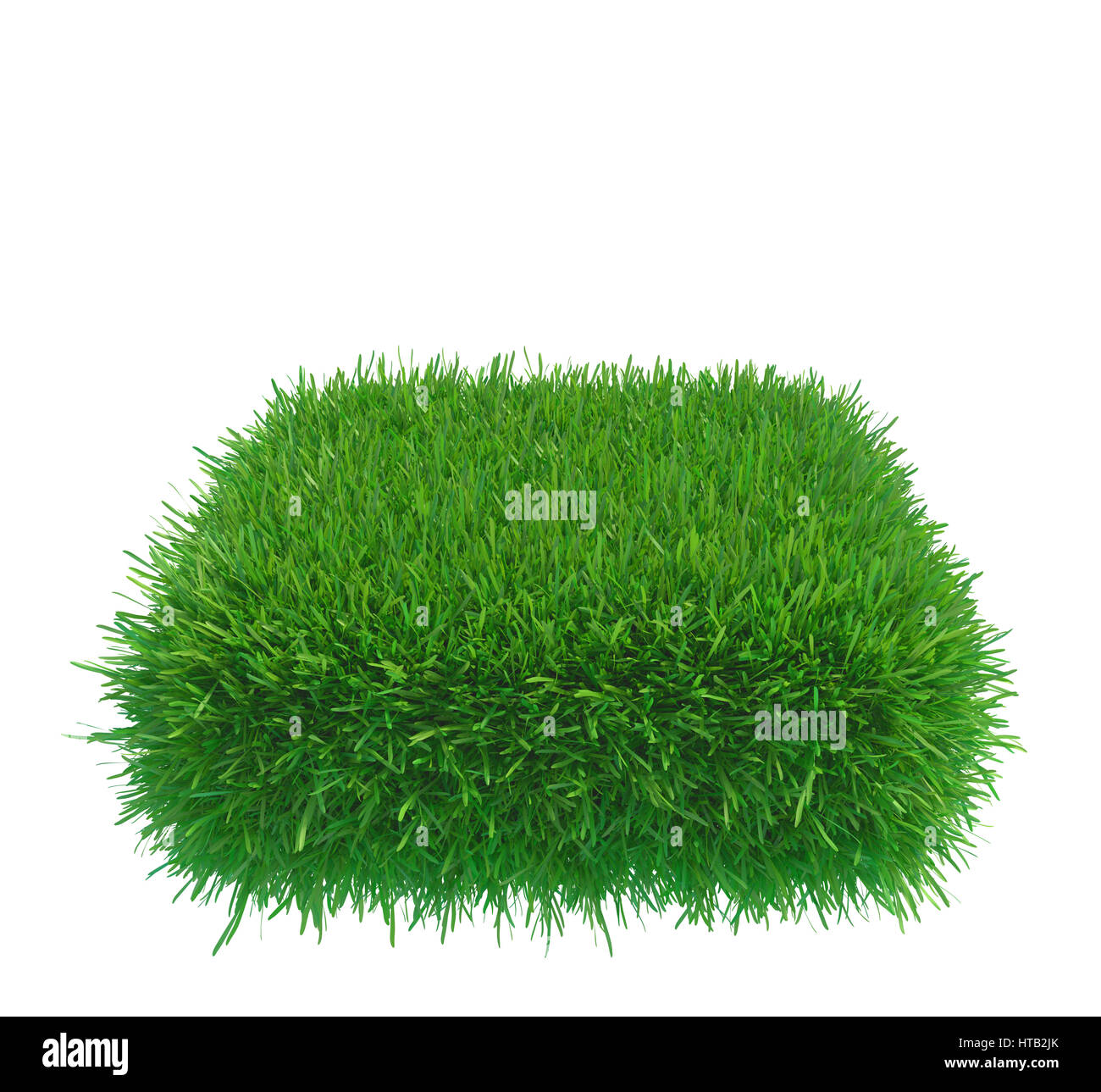 square piece of cropped grass to be installed. 3d rendering Stock Photo ...