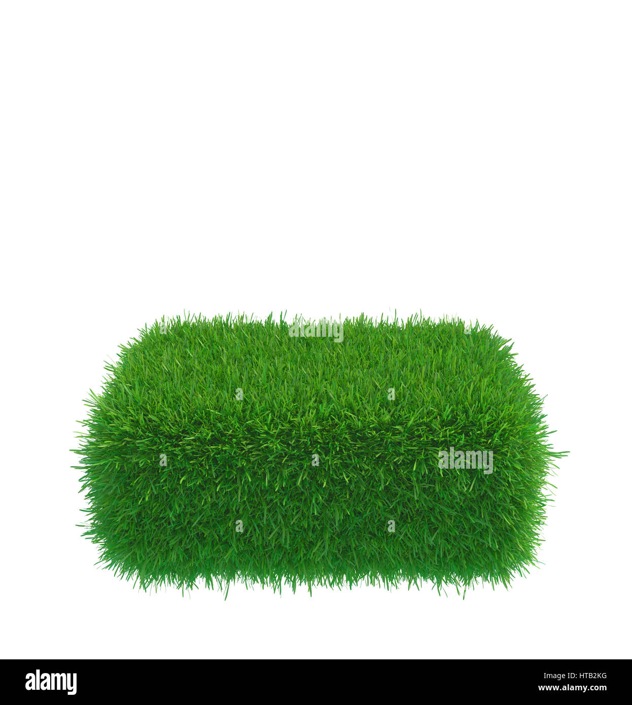 Green grass cube isolated on white background. 3d rendering Stock Photo ...