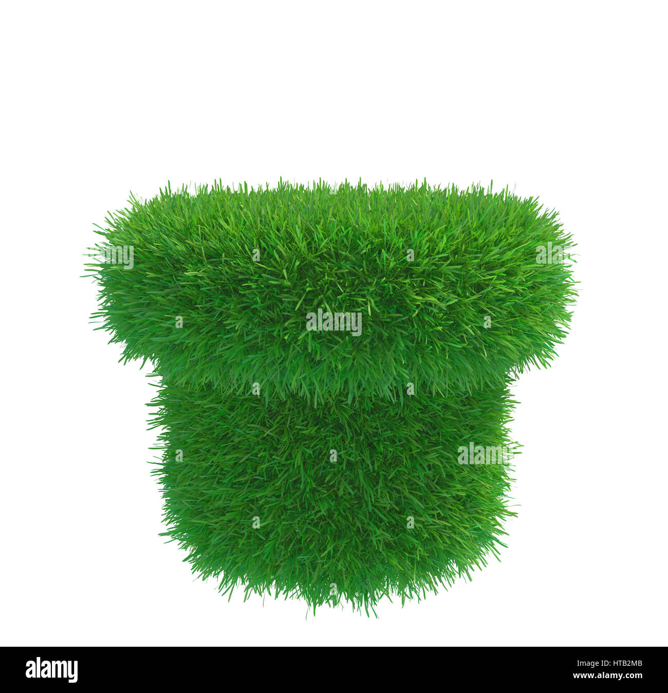 Round piece of cropped grass to be installed. 3d rendering Stock Photo ...