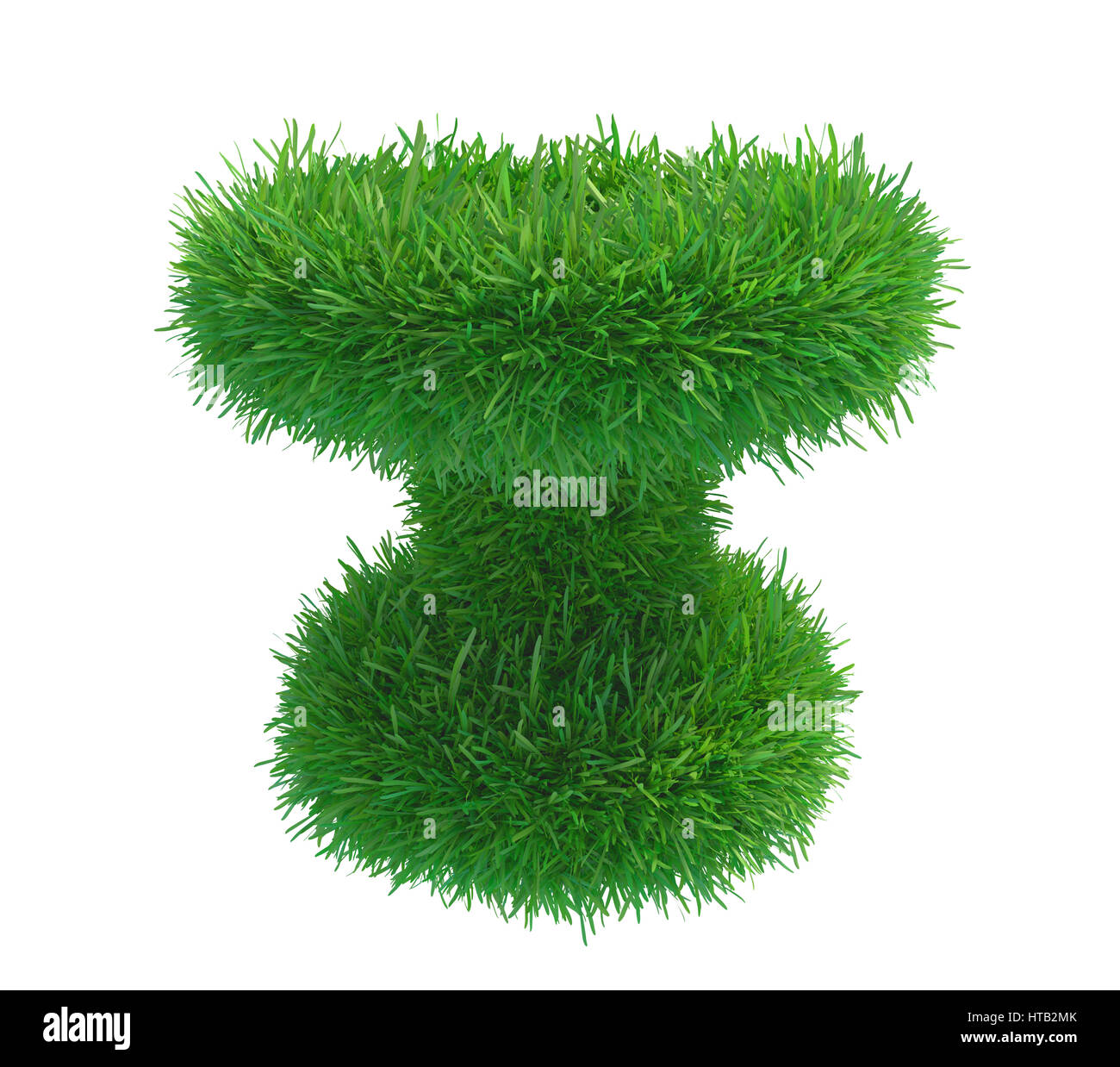 Round piece of cropped grass to be installed. 3d rendering Stock Photo ...