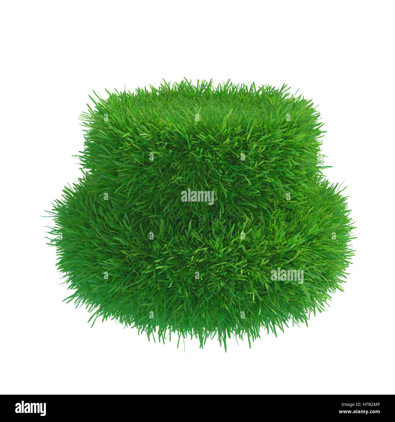 Round piece of cropped grass to be installed. 3d rendering Stock Photo ...