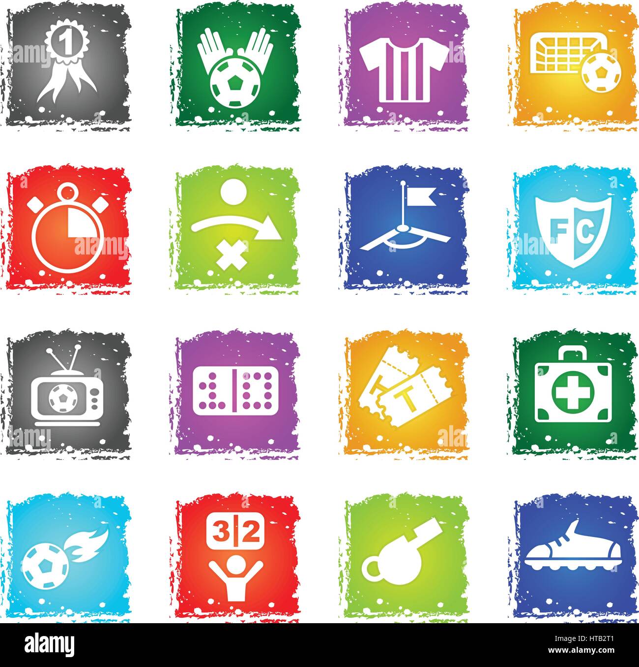 football web icons in grunge style for user interface design Stock ...