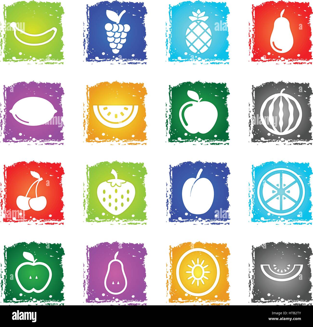 Fruits simply symbols for web and user interface Stock Vector Image ...