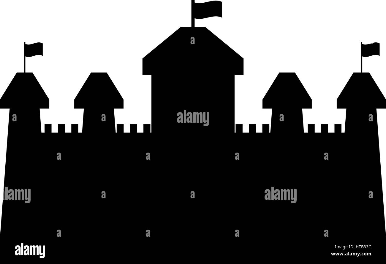 Medieval château castle in Stock Vector Images - Alamy