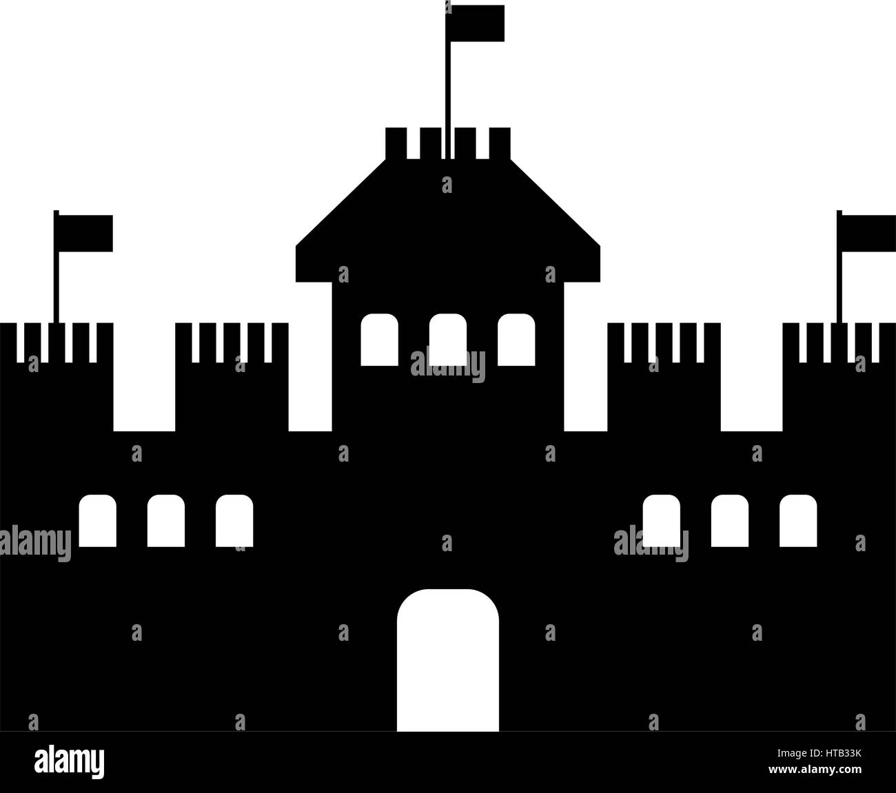 castle icon illustrated on a white background in vector Stock Vector ...