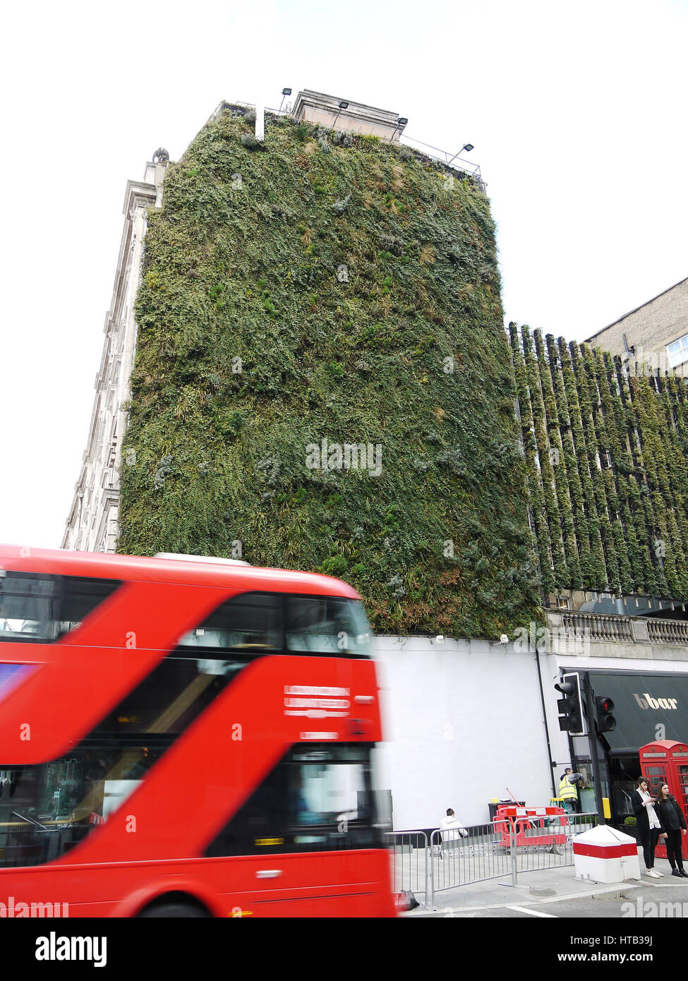 London, Mar 09, 2017: London's largest living wall near The Rubens at ...