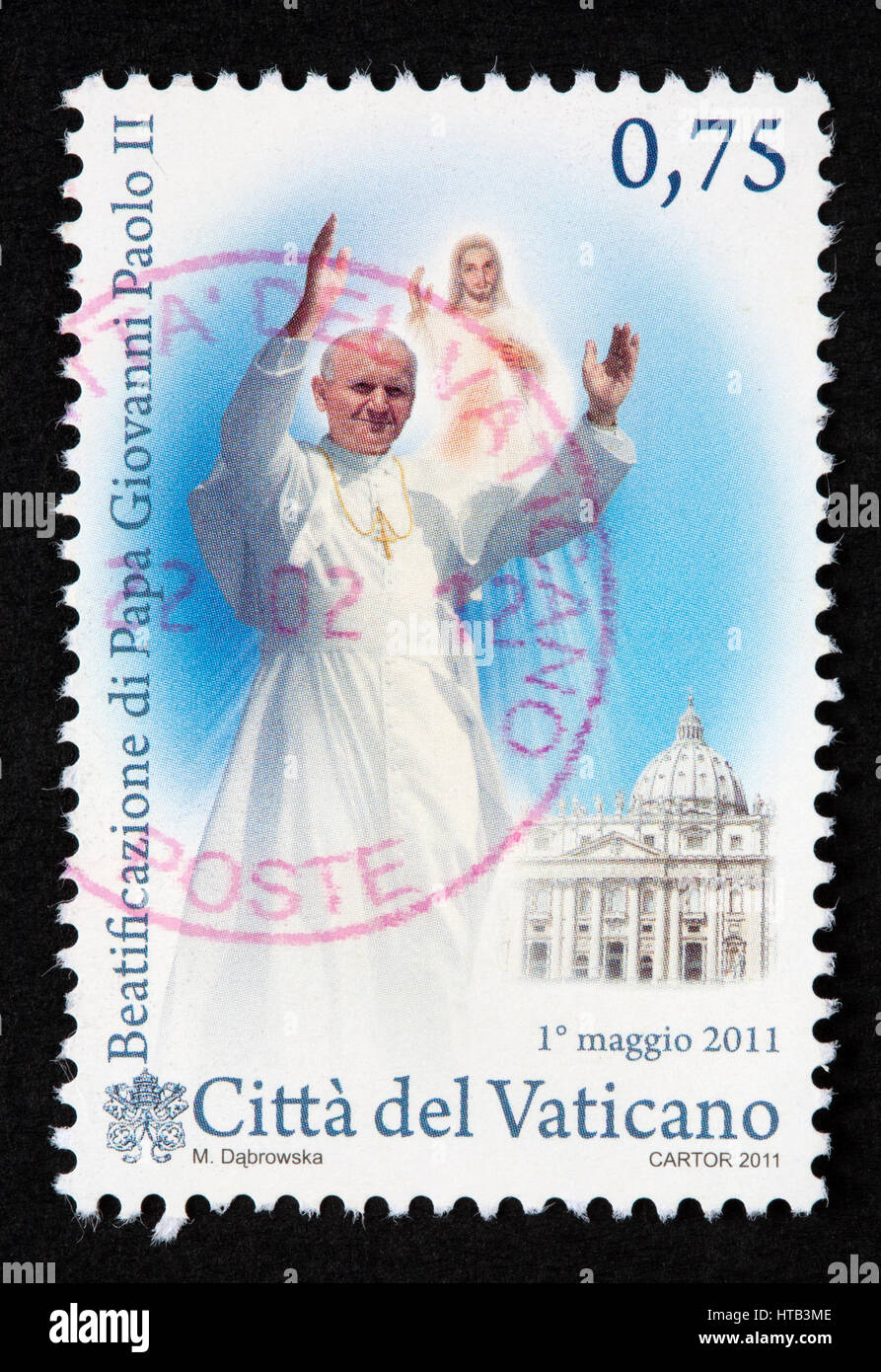Vatican postage stamp hi-res stock photography and images - Alamy