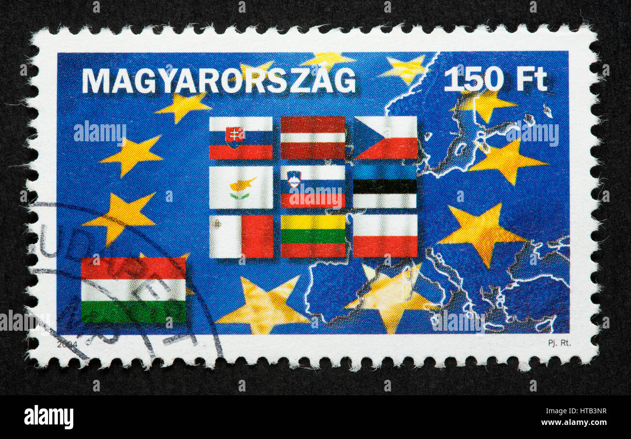 Hungarian postage stamp Stock Photo - Alamy