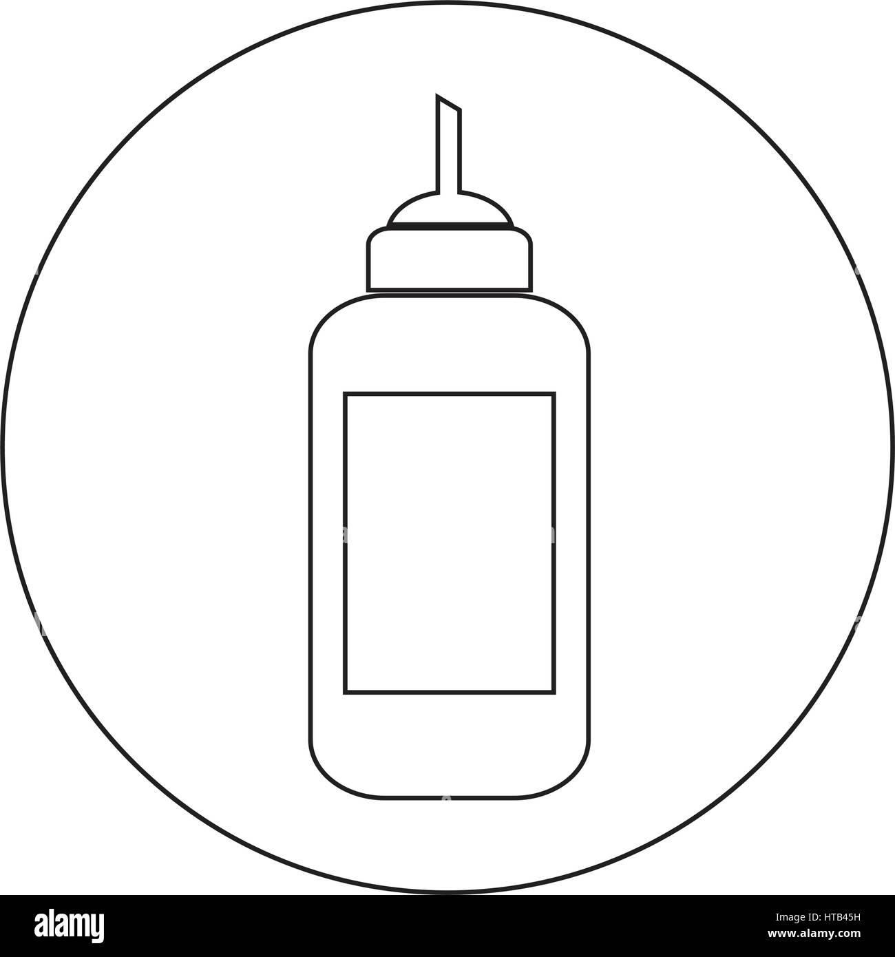 Sauce vector illustration icon Black and White Stock Photos & Images ...