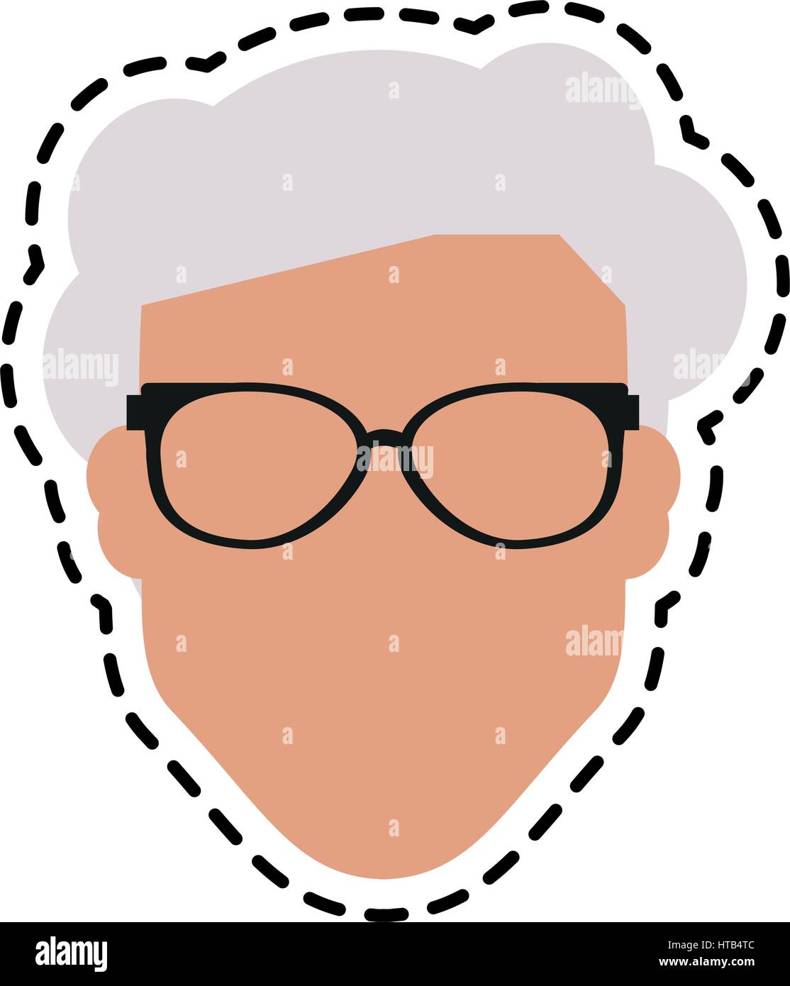 Handsome man gray hair Stock Vector Images - Alamy