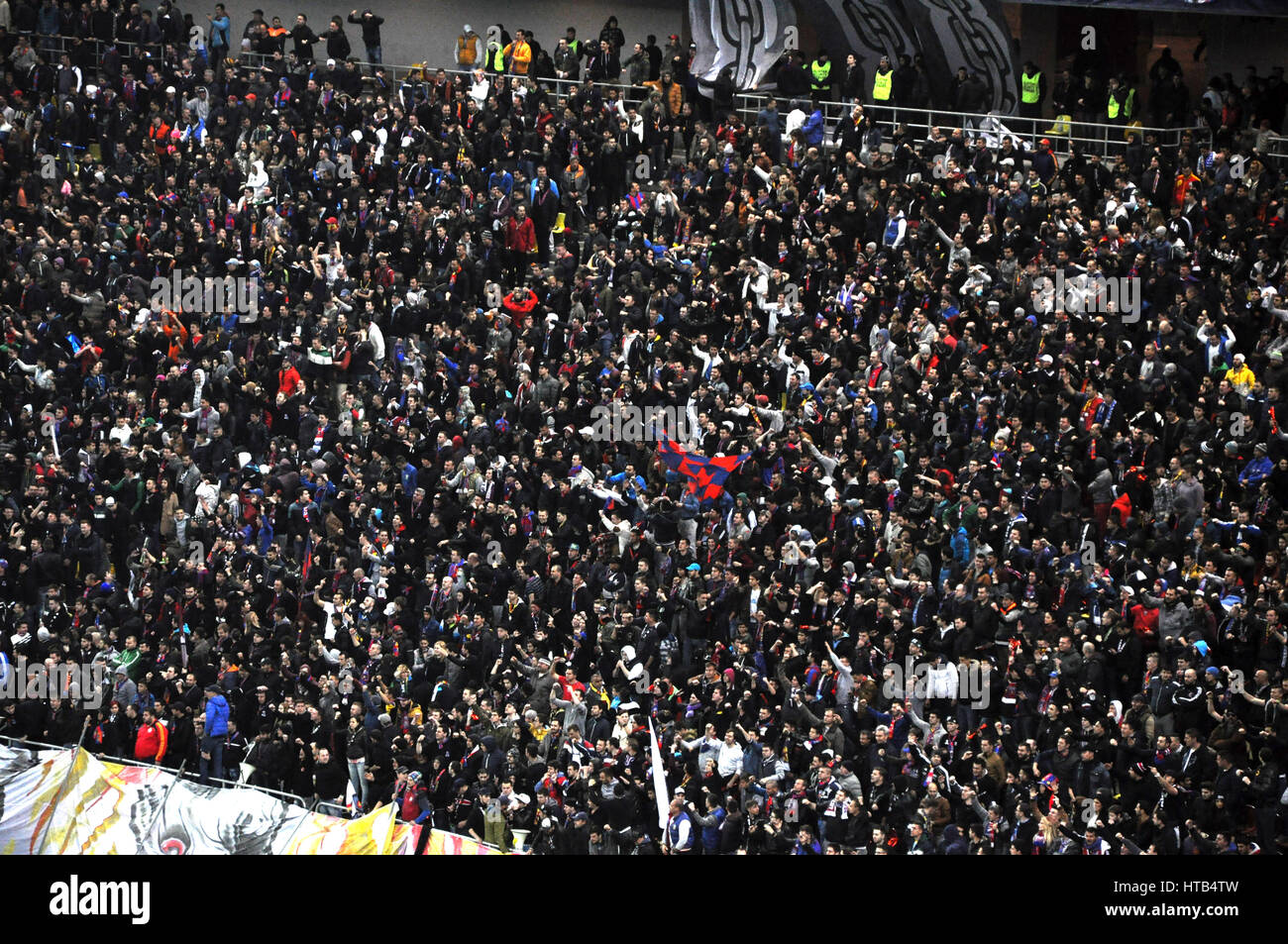BUCHAREST - APRIL 17: National Arena stadium full with crowd of ...