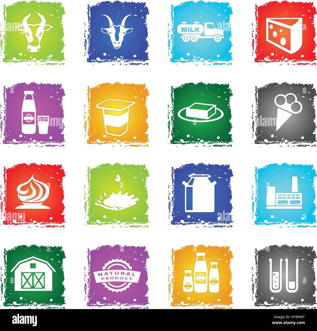 Milk simply symbol in grunge style for user interface design Stock ...
