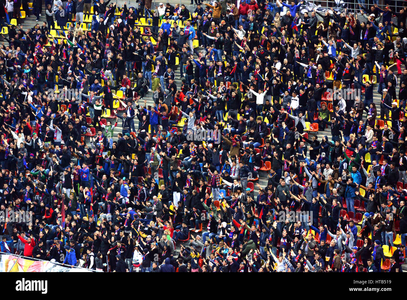 BUCHAREST - APRIL 17: National Arena stadium full with crowd of ...