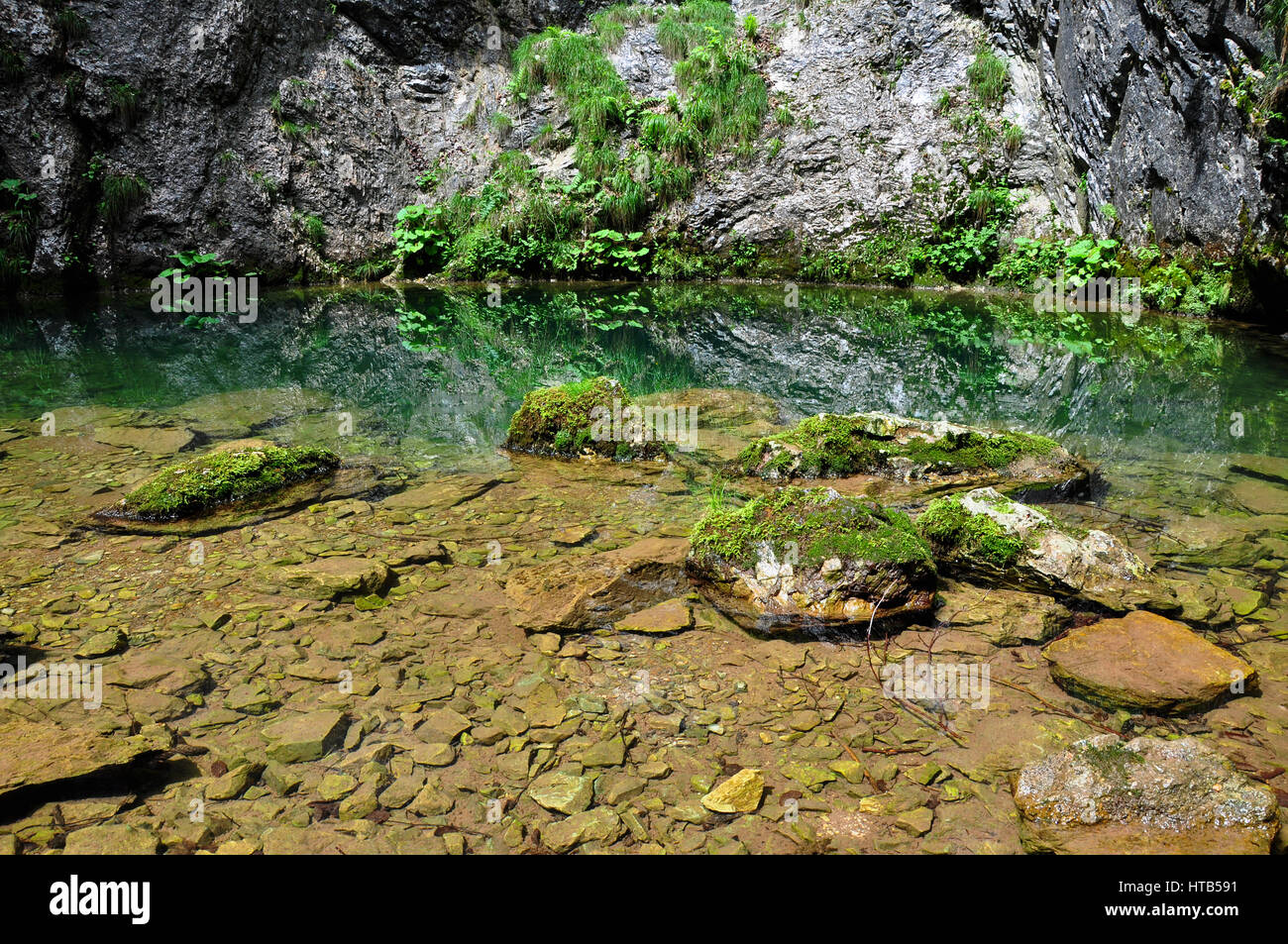 Deep underground spring from a cave Stock Photo - Alamy
