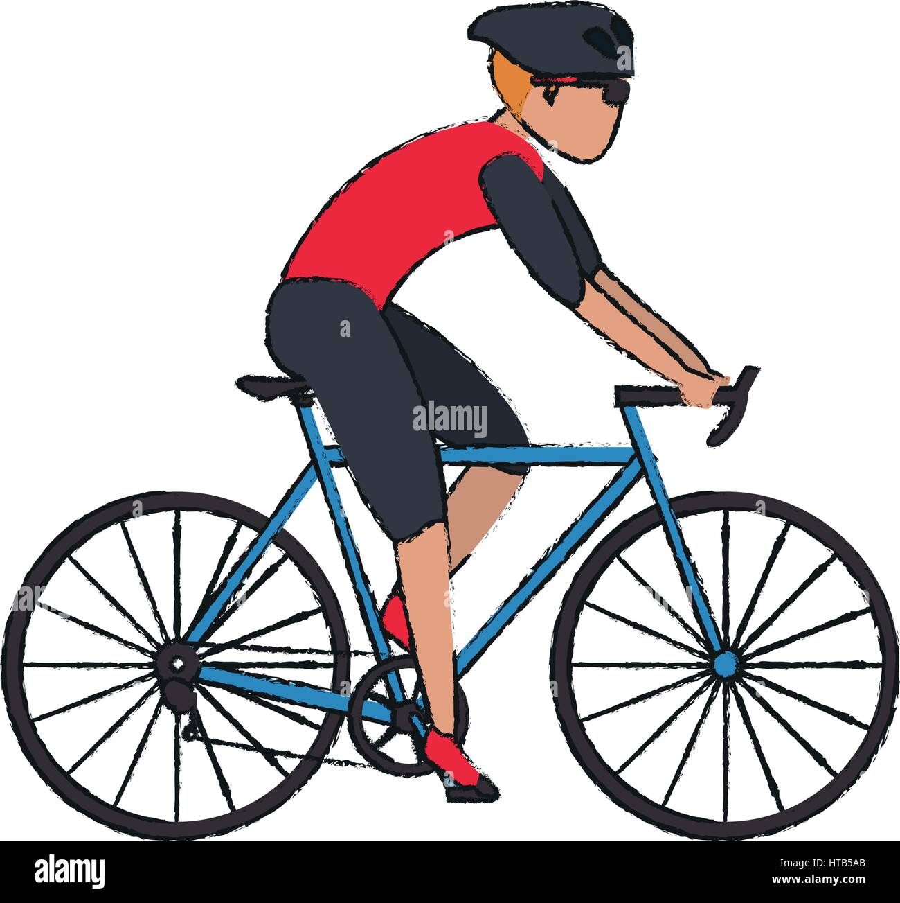 Fitness nature man cyclist Cut Out Stock Images & Pictures - Alamy