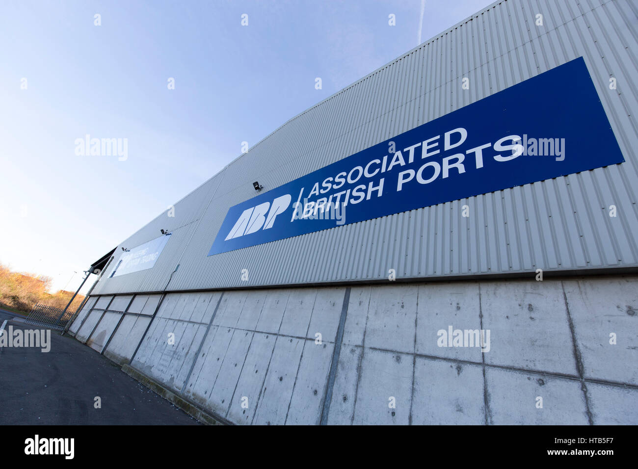 Associated British Ports signage at The Port of Garston Stock Photo - Alamy