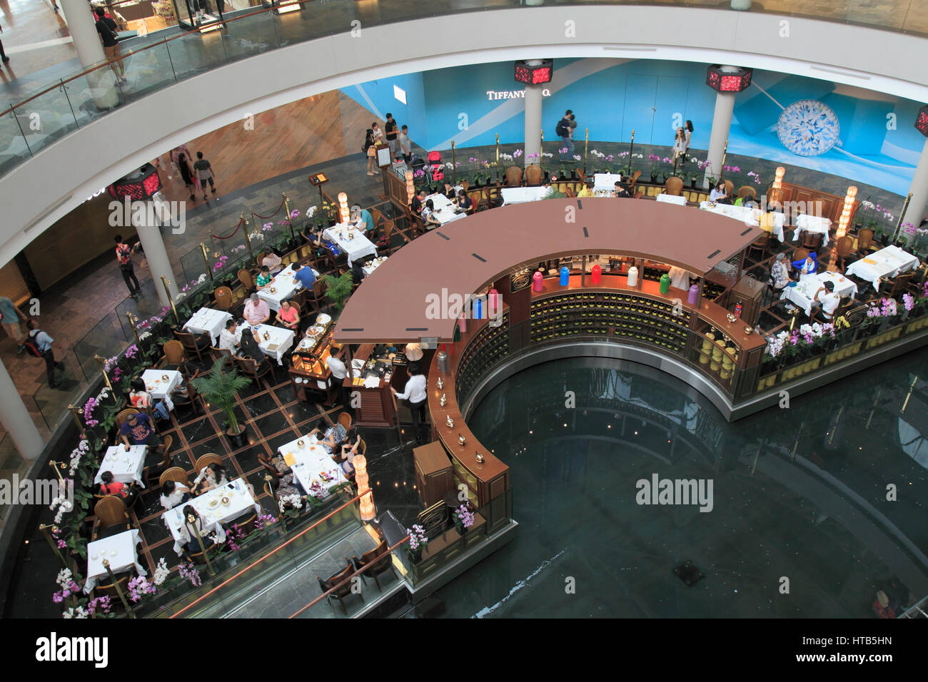 Singapore, Marina Bay Sands Resort, The Shoppes, restaurant, people ...