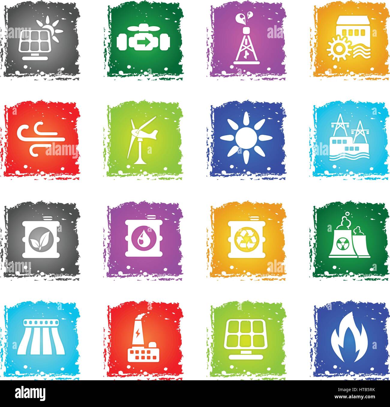 Power generation simply symbol in grunge style for user interface ...