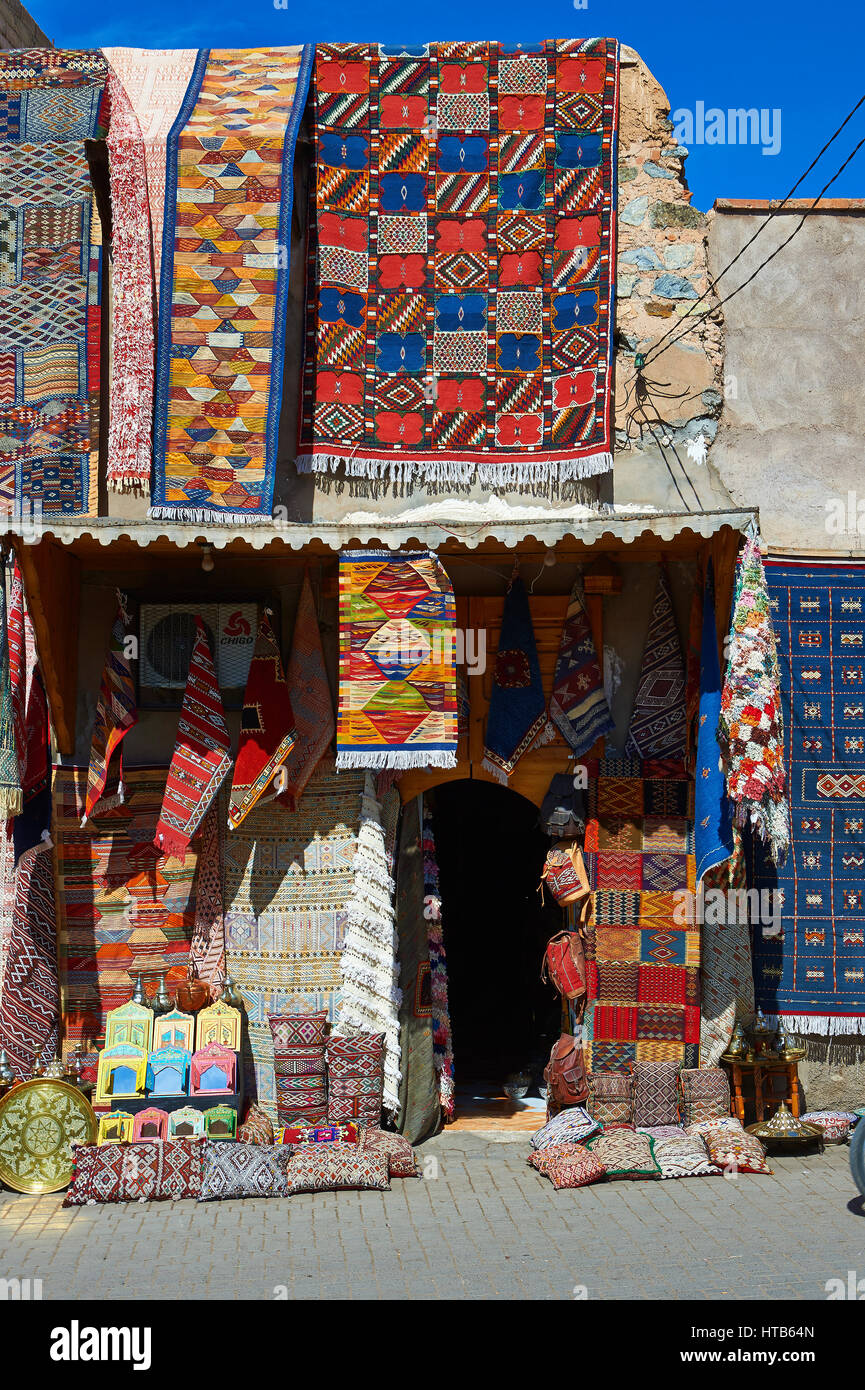 Shops of the Medina Kasbah, Marrakesh, Morroco Stock Photo - Alamy
