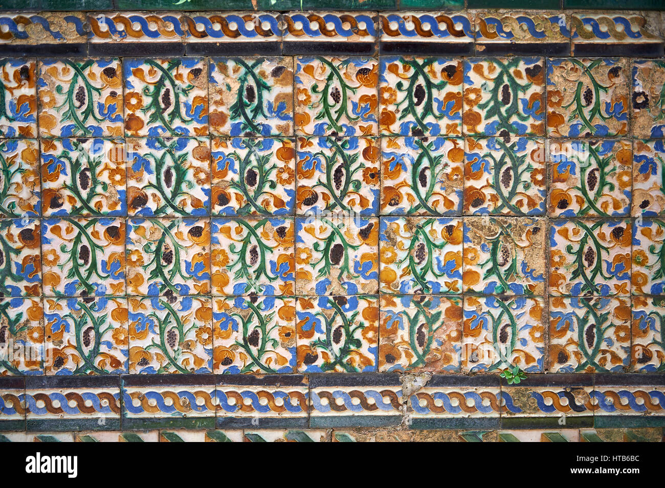 Seville alcazar ceramic tiles hi-res stock photography and images - Alamy