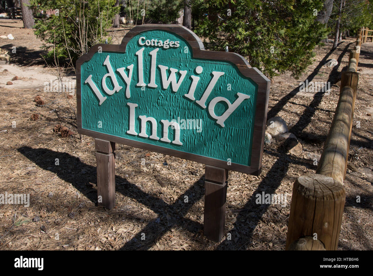 The Idyllwild Inn Sign Stock Photo - Alamy