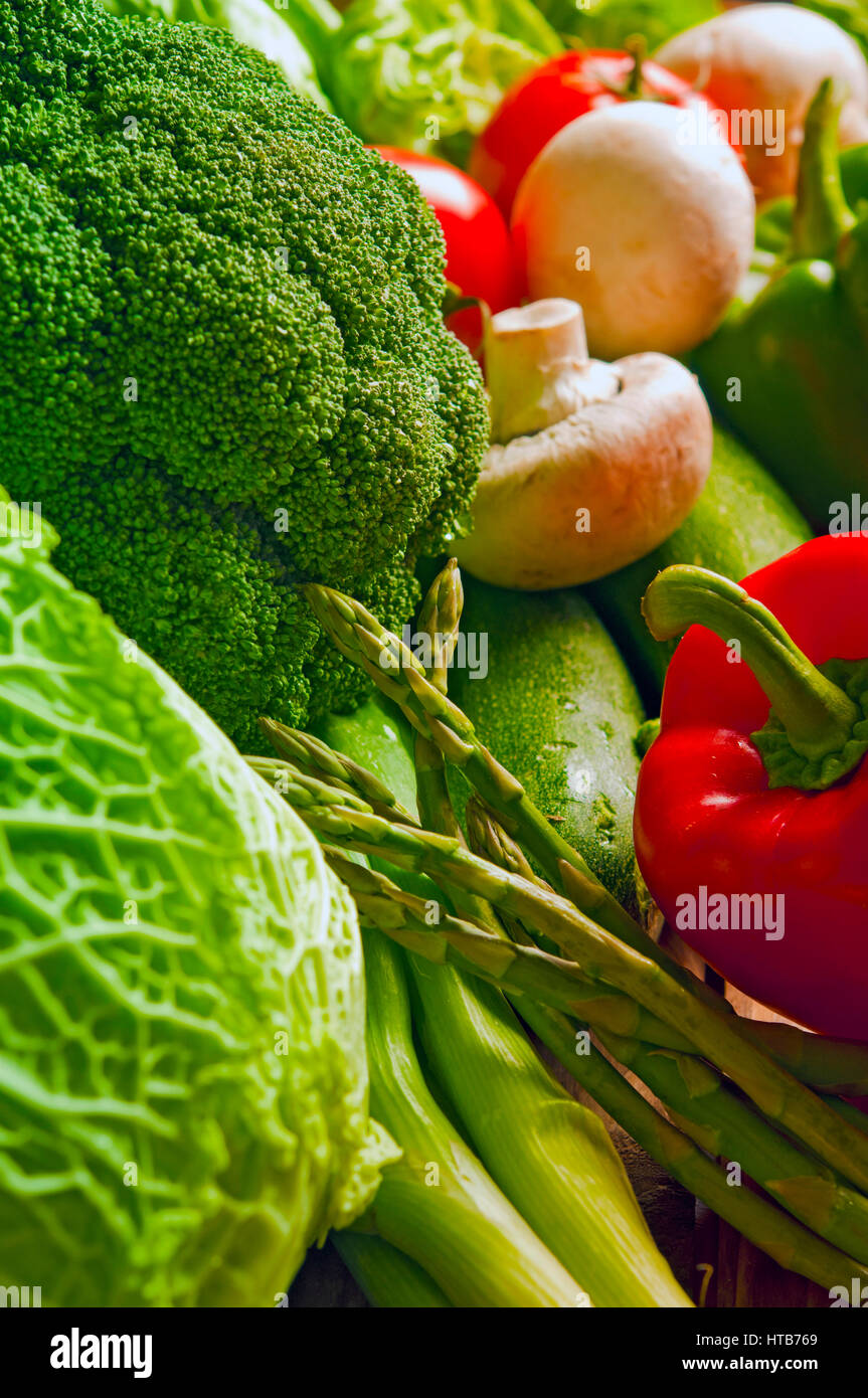 mix of healthy vegetables uncooked Stock Photo - Alamy