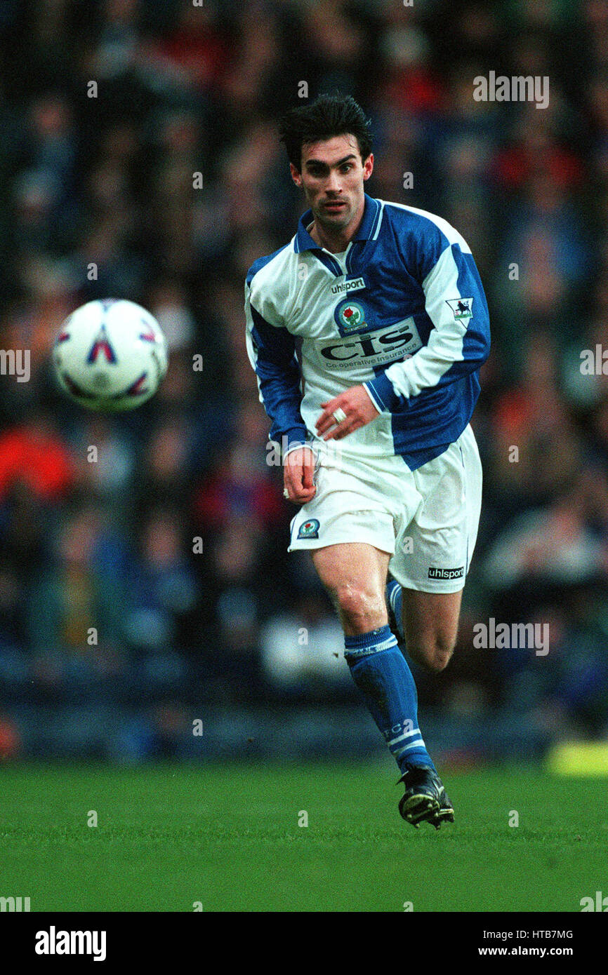 KEITH GILLESPIE BLACKBURN ROVERS FC 09 January 1999 Stock Photo - Alamy