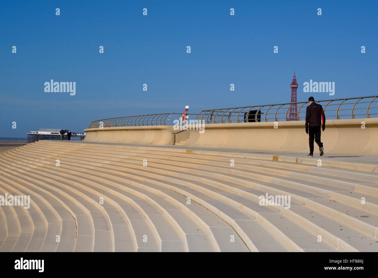 Blackpool beach promenade steps hi-res stock photography and images - Alamy