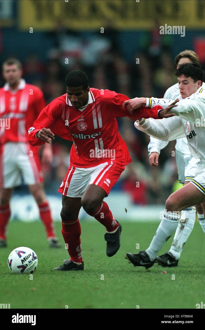 HAMILTON RICARD & IAN HARTE LEEDS V MIDDLESBROUGH 17 January 1999 Stock ...