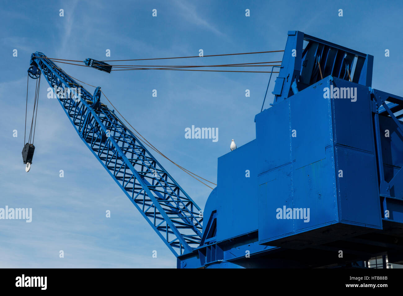 Old restored dock crane, showing a bit of the history of Cardiff docks ...