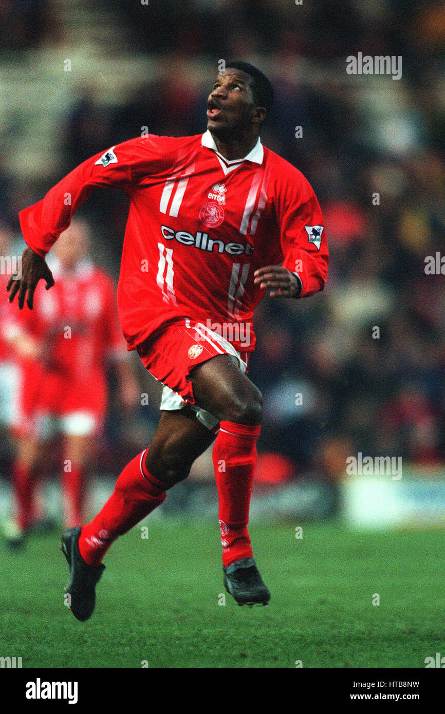 HAMILTON RICARD MIDDLESBROUGH FC 30 January 1999 Stock Photo - Alamy