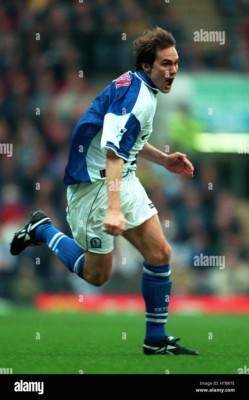 JASON MCATEER BLACKBURN ROVERS FC 30 January 1999 Stock Photo - Alamy