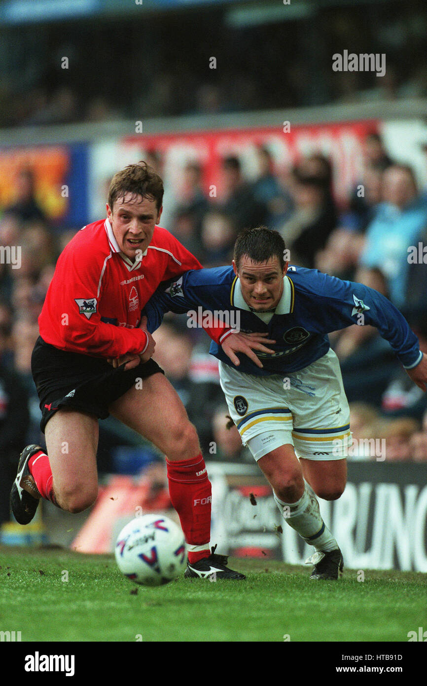 ALAN ROGERS & MITCH WARD EVERTON V NOTTINGHAM FOREST 30 January 1999 ...