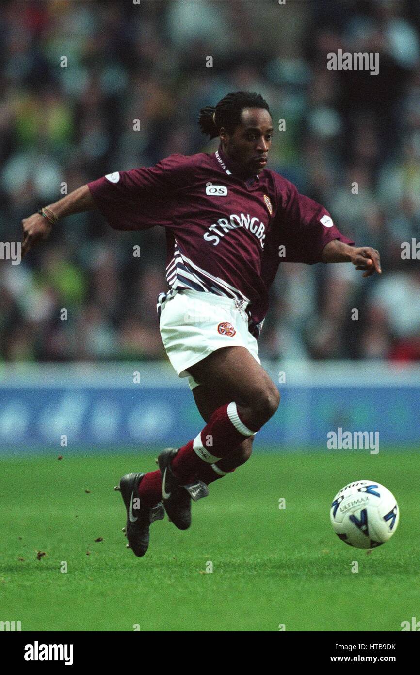 JOSE QUITONGO HEART OF MIDLOTHIAN FC 07 February 1999 Stock Photo - Alamy