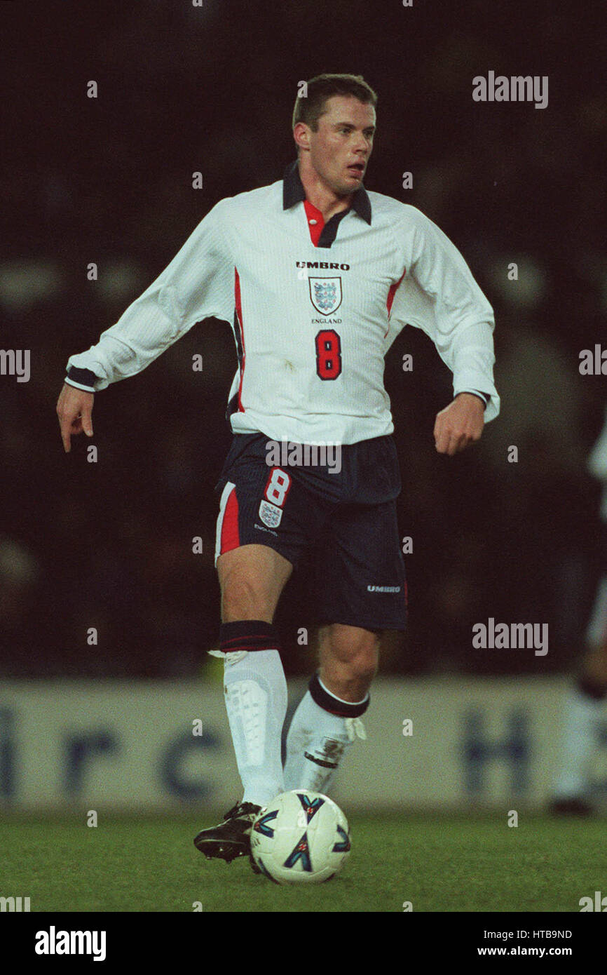 JAMIE CARRAGHER ENGLAND U21 & LIVERPOOL FC 09 February 1999 Stock Photo ...