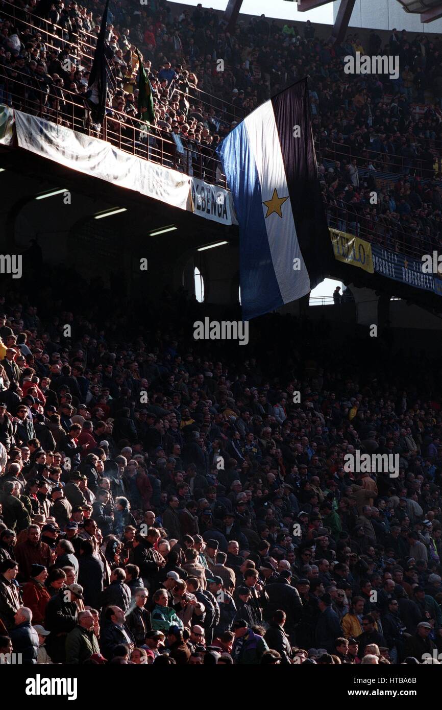 Inter milan flags san siro hi-res stock photography and images - Alamy