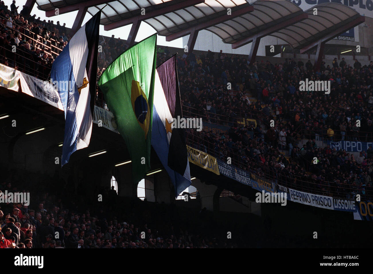 Inter milan flags san siro hi-res stock photography and images - Alamy