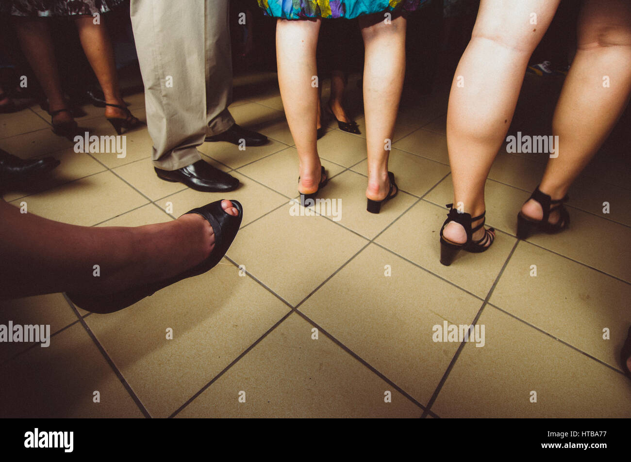 Group of people, detail legs Stock Photo - Alamy