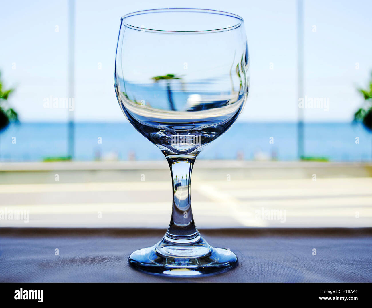 close up of a transparent glass on table Stock Photo - Alamy