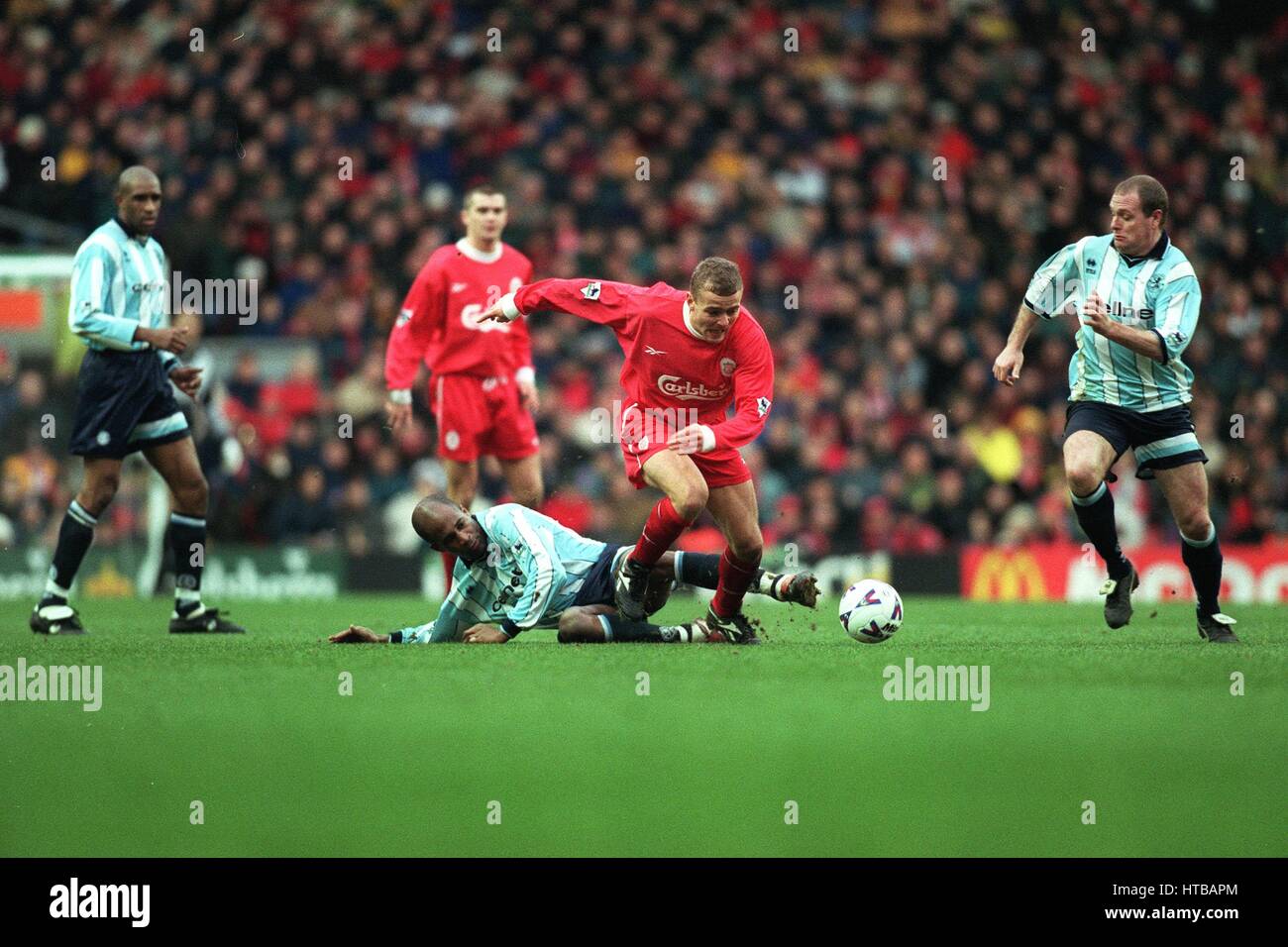 VEGARD HEGGEM & BRIAN DEANE LIVERPOOL V MIDDLESBROUGH 06 February 1999 ...
