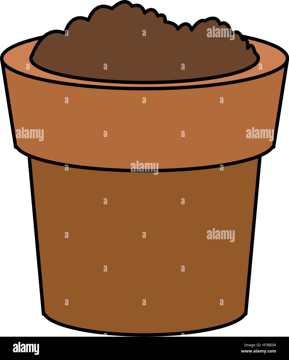 dirt or soil in pot icon image Stock Vector Image & Art - Alamy