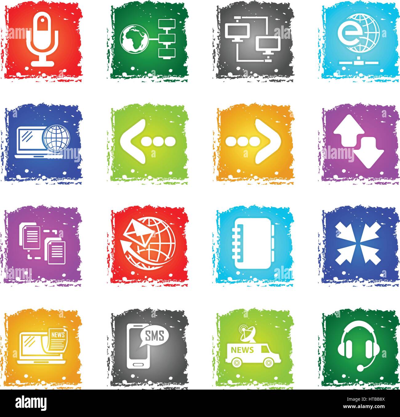 communication vector icons for user interface design Stock Vector Image ...