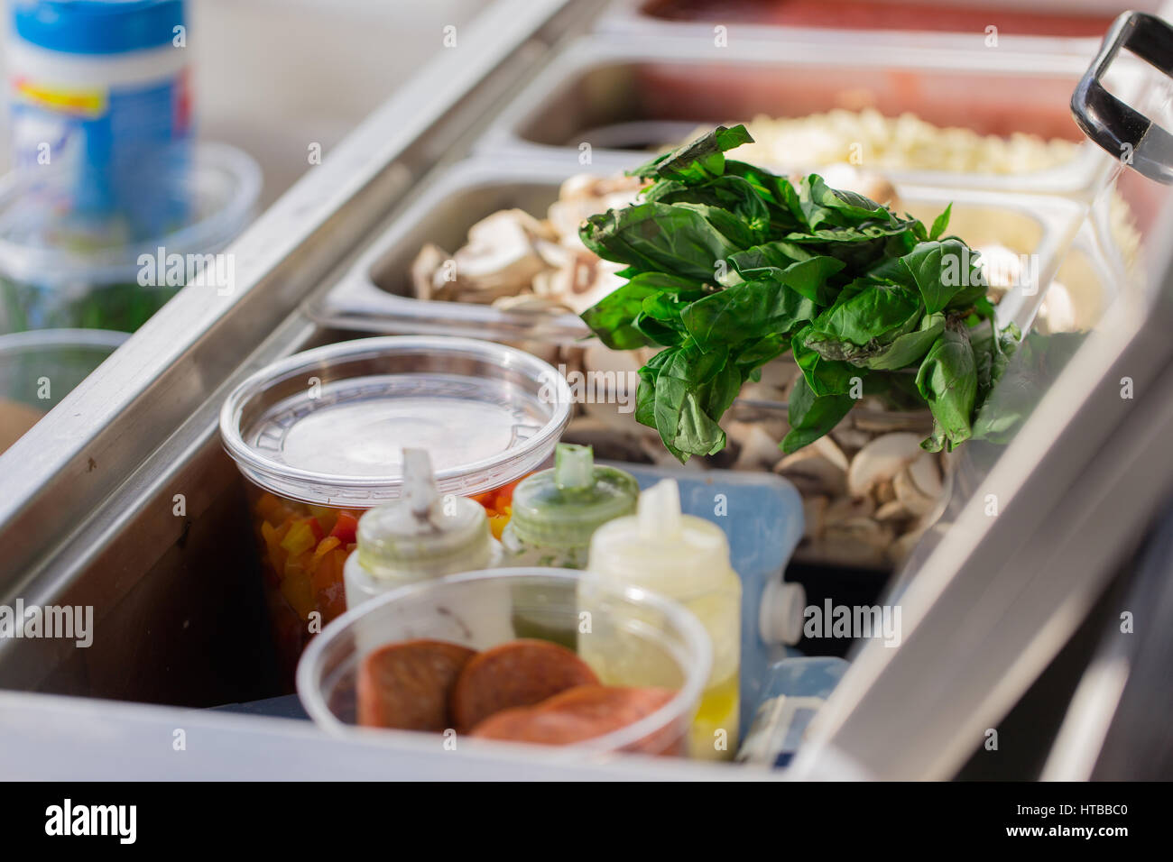box of toppings Stock Photo - Alamy