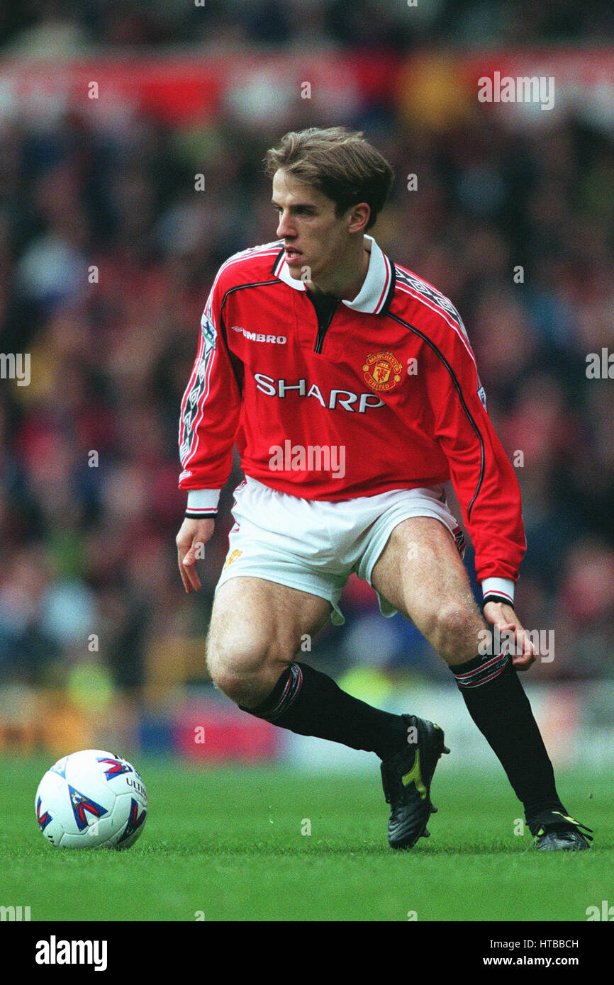 PHILIP NEVILLE MANCHESTER UNITED FC 22 March 1999 Stock Photo - Alamy