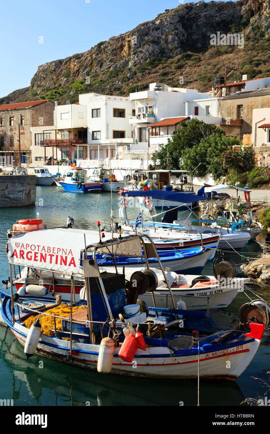 Kolymbari fishing harbour, Crete, Greece Stock Photo - Alamy